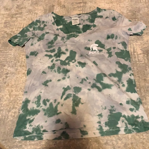 PINK Victoria's Secret | Tops | Michigan State Pink Tshirt | Poshmark